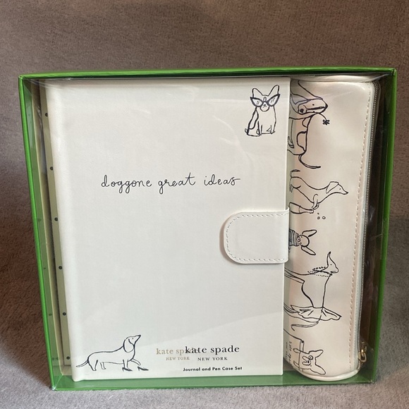 kate spade | Office | Kate Spadedog Party Journal Pen Case Setnib ...